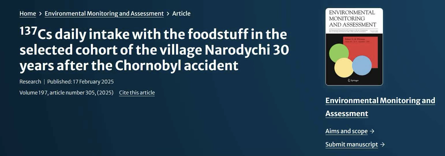 A scientific article 137Cs Daily Intake with Foodstuff in the Selected ...