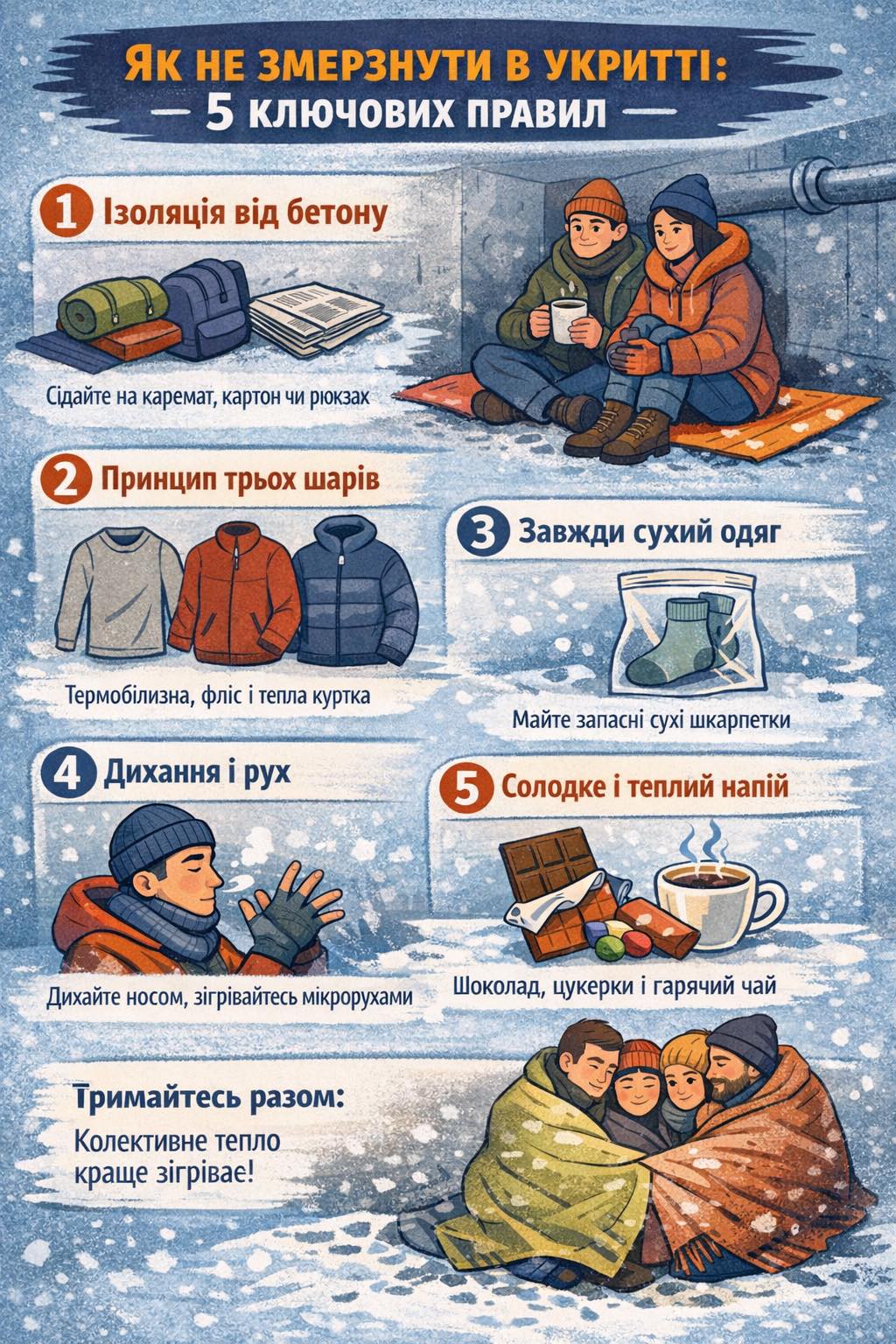 How to stay warm in a shelter: 5 key safety rules for the cold season ...